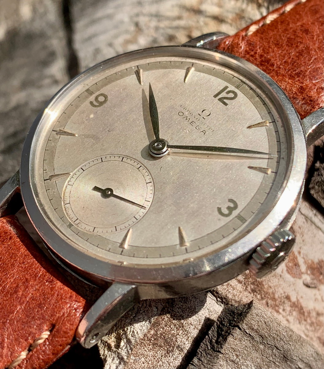 For Sale Vintage 1944 Omega Chronometre 30T2RG Stainless Steel 2364-6 ...