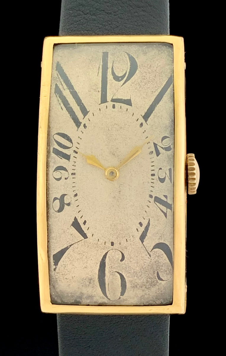 For Sale 1920's Art Nouveau Exploding Number Dial Banana Curved Case ...